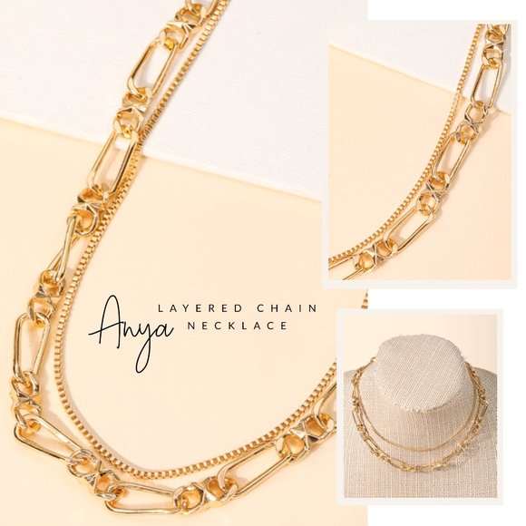 Jewelry | Anya Layered Gold Chain Necklace | Poshmark